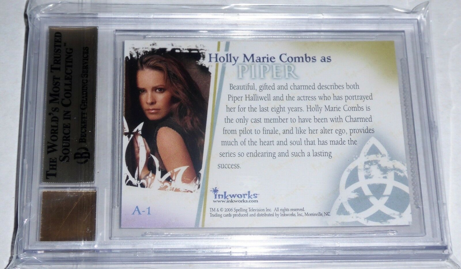 06 Charmed Autograph HOLLY MARIE COMBS Auto PIPER BGS 9.5 GEM MINT Card ...