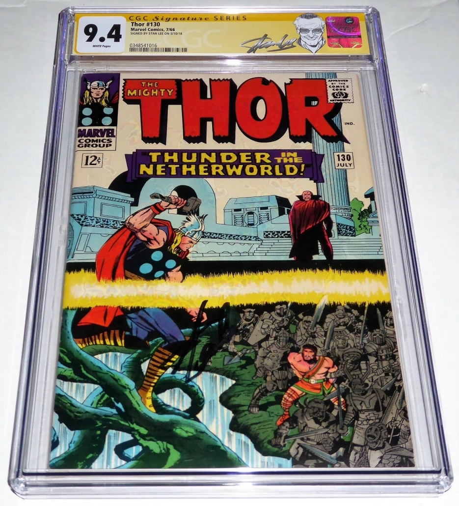 Thor #130 CGC SS 9.4 Signature Autograph STAN LEE Hercules & Pluto ...