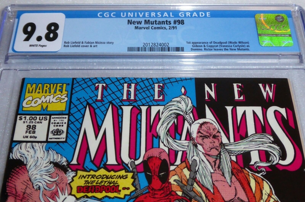 New Mutants #98 CGC Universal Grade Comic 9.8 1st Appearance of Wade W ...