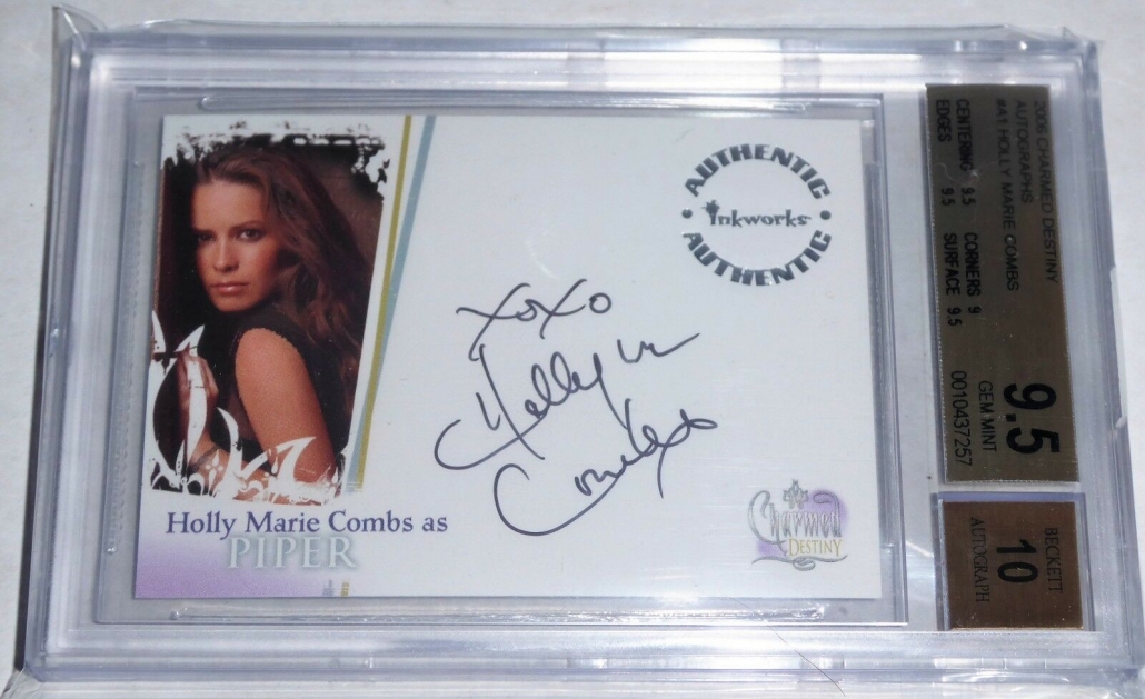 06 Charmed Autograph HOLLY MARIE COMBS Auto PIPER BGS 9.5 GEM MINT Card ...