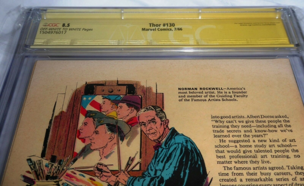 Thor #130 CGC SS Signature Autograph STAN LEE Hercules Pluto Appearance ...